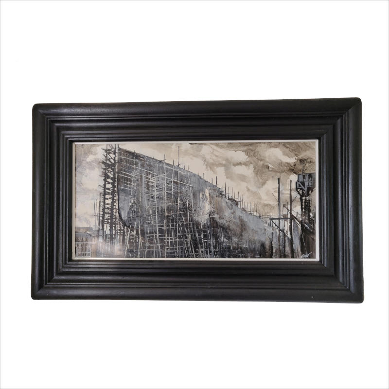 Original Framed SAILED FROM THE STOCKS Oil Painting by Ryan Mutter ...